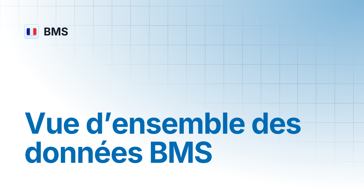 Vue d’ensemble des données BMS | BMS