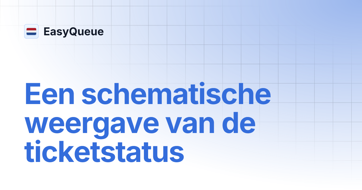 Een schematische weergave van de ticketstatus | EasyQueue